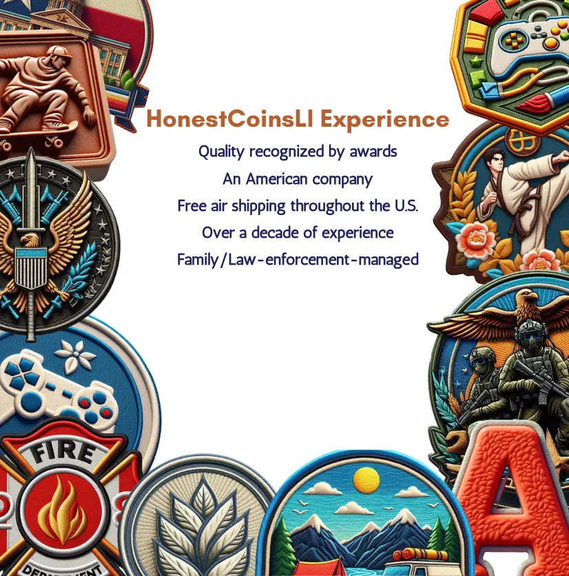 Custom Embroidered Patches | Honest Coins LI