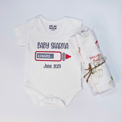 Welcome Baby Swaddle & Onesie Combo | Little Hatchlings