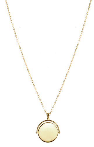 Small Heads or tails 18k gold necklace | Trois petits points