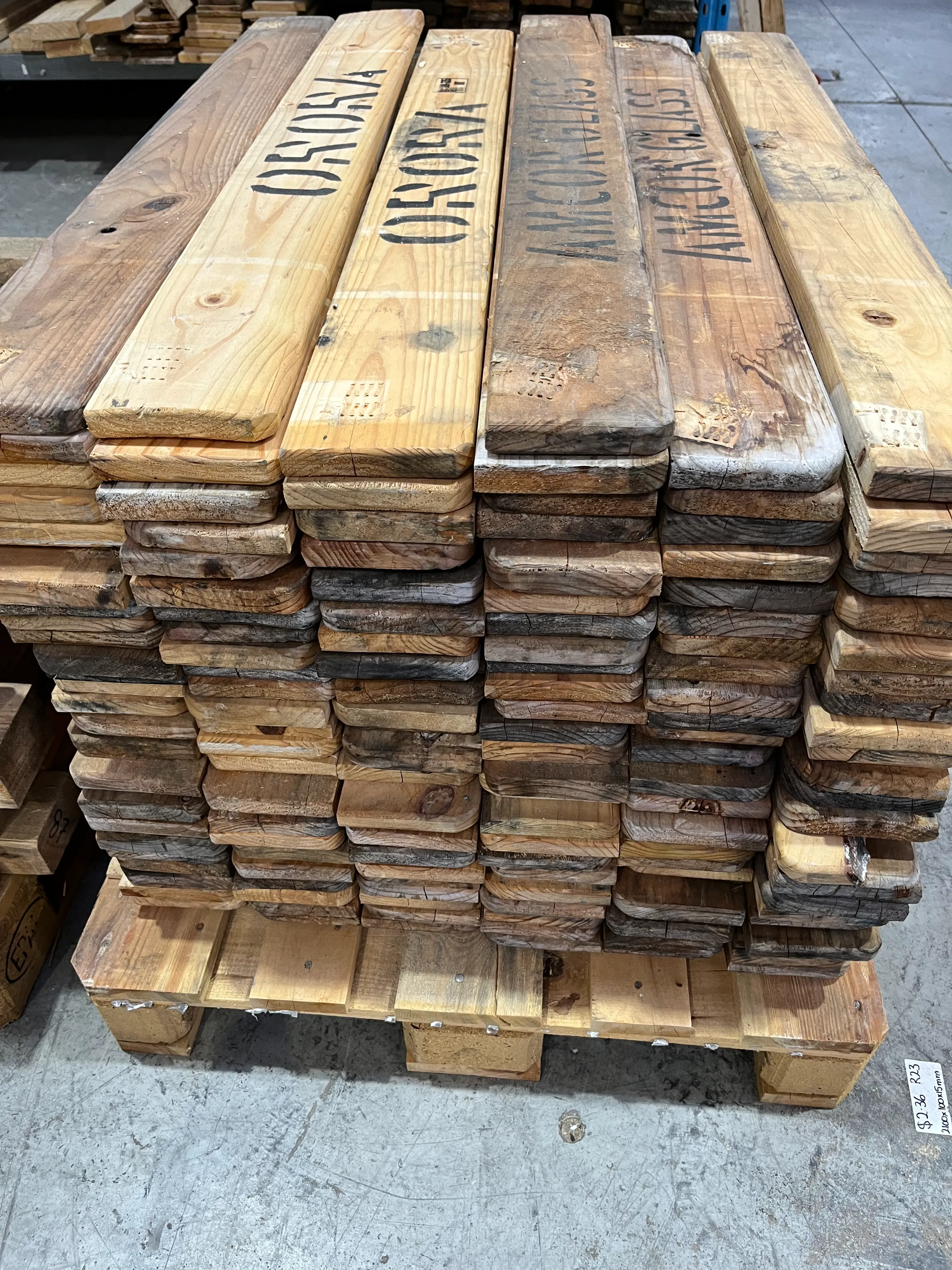 R54 1185x120x22mm Recycled Amcor Timber | bornagainpallets