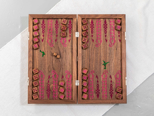 Hummingbirds Backgammon Board | Lazo Studios