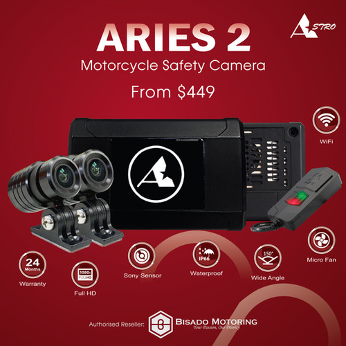 ASTRO Aries 2 Motorcycle On-Board Camera | Bisado Motoring