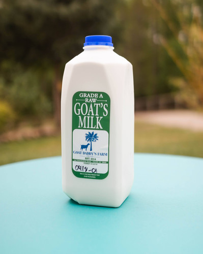Grade A Raw Goats Milk 1/2 Gallon | Goat Daddy's Farm
