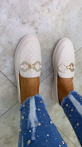 Misha Detailed Sparkle Dolly Shoe Beige | Lucy Lou's Boutique