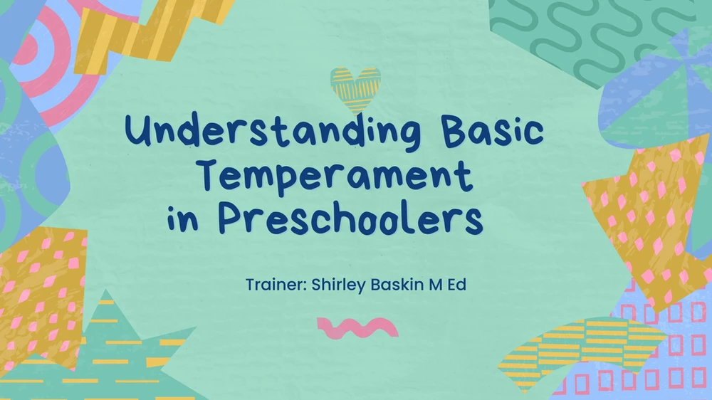 Understanding Basic Temperament in Preschooler | S Baskin Consulting
