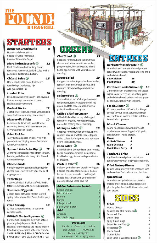 MENU | the-pound-bar-grill