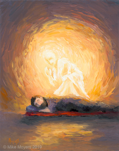 The Angel Visits Joseph | Mike Moyers Fine Art