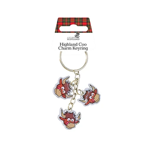 Highland Coo Charm Keyring | Dumble Farm Highland Coo Charm Keyring ...