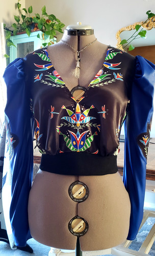 Dakota Floral Shirt with a Leg-of-Mutton Sleeve | website