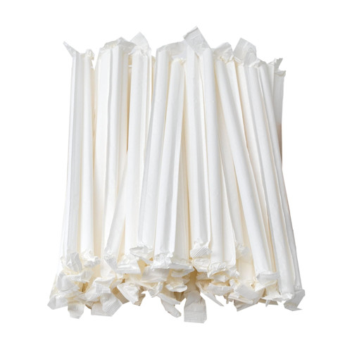 KOLORAE Individually Paper Wrapped Clear Flex Straws - 75 Count | blueoco