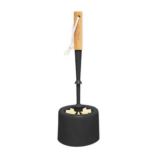 KOLORAE Bamboo Toilet Brush & Caddy Set | blueoco
