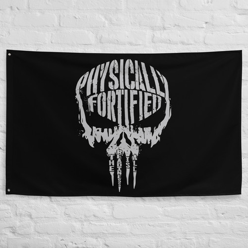 Physically Fortified Skull Flag | JailhousestrongApp.