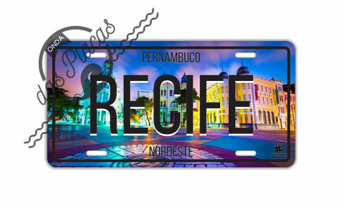 Placa carro turística - Recife 01 | Onda Das Placas