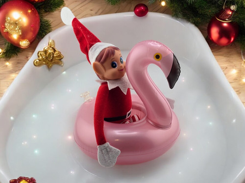 Inflatable Flamingo Elf Prop | ElfCraft Studio