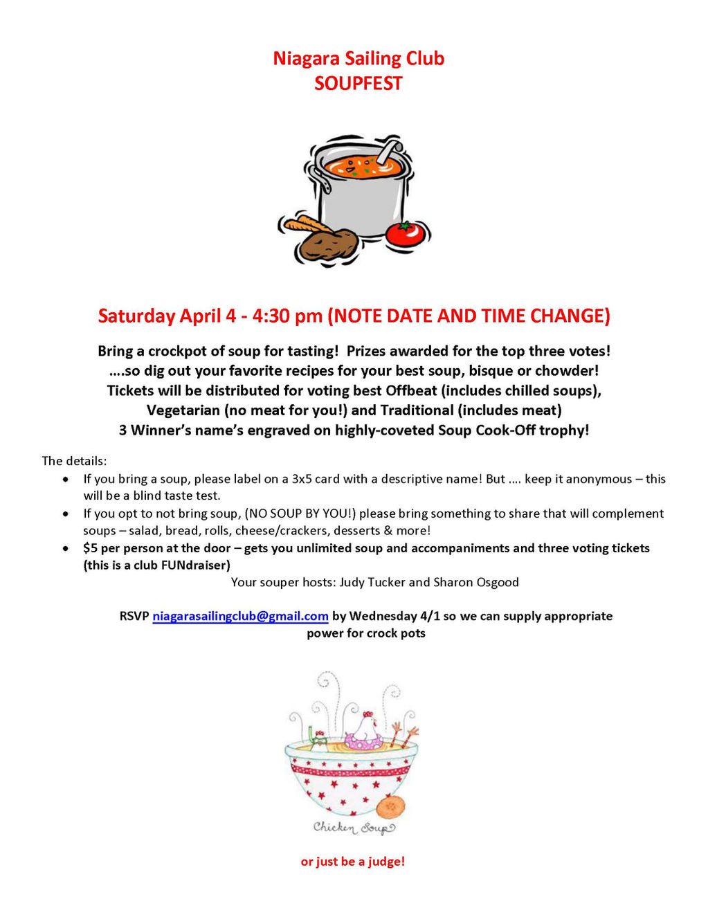 Events and Flyers | Niagara Sailing Club