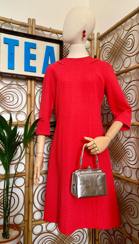 Original Cerise Pink Fitted Richard Stump Dress | Teri England Attire