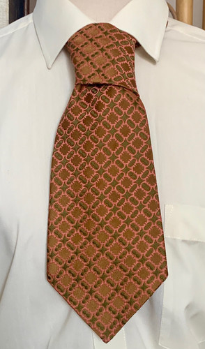 60s Pink Green Brown Textured Shirt Tie | Teri England Attire