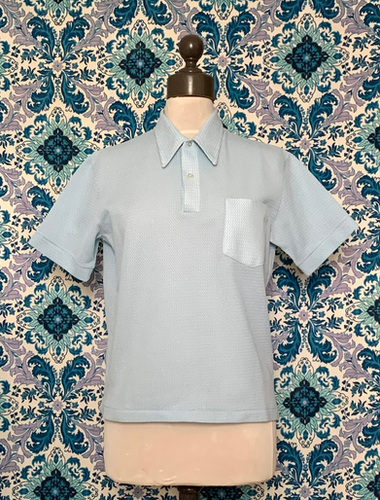 1970s Mens Dagger Collar Polo Shirt | Teri England Attire