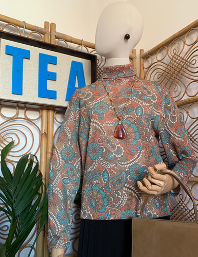 1960s 70s Bri-Nylon Autumn Paisley Jumper | Teri England Attire