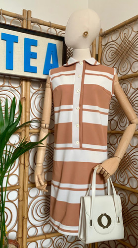 Vintage Striped Summer Crimplene Mod Dress | Teri England Attire