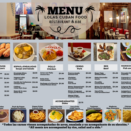 Restaurant Menu | Lolas