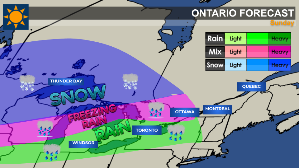 Snow, Freezing Rain, and Rain Expected Across Ontario #ONstorm #ONwx