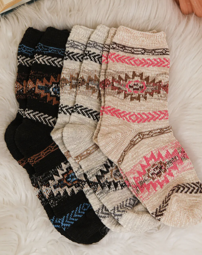 Aztec Graphic Socks | North End