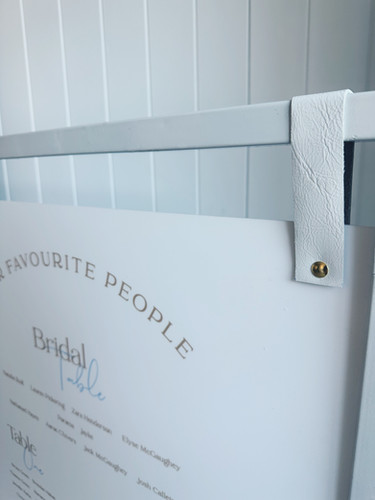 Genuine Leather Signage Straps | Bridge + Co. Designs