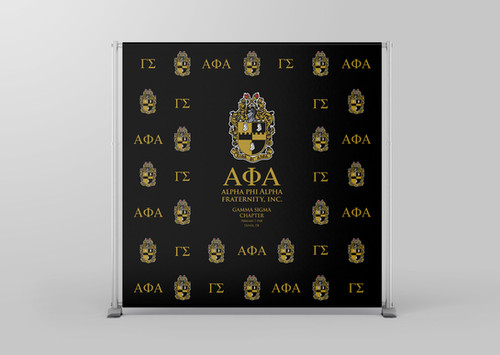 Step & Repeat Backdrop Banner (w/frame) | Brand Greek
