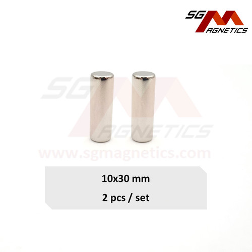 10x30mm N35 - Neodymium Disc Magnets - 2pcs | SG Magnetics