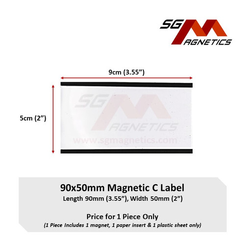 90x50mm C-Profile Magnetic Labels Warehouse Racking Label - 1pc | SG ...