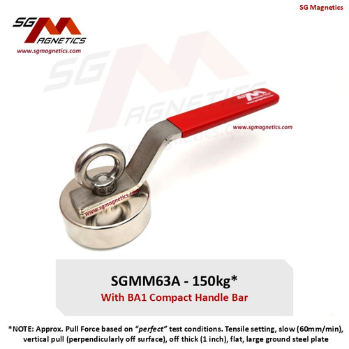 SGMM63A - Diving Magnet with BA1 Commercial Dive Magnet with Handle Bar ...