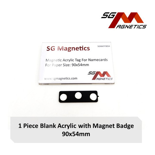 90x54mm Namecard - Acrylic Magnetic Badge - Blank Paper Insert Magnet ...