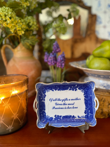 Blue and white Godinger dish | Plate and Plaid