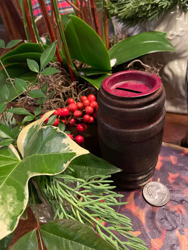 Vintage barrel bank | Plate and Plaid