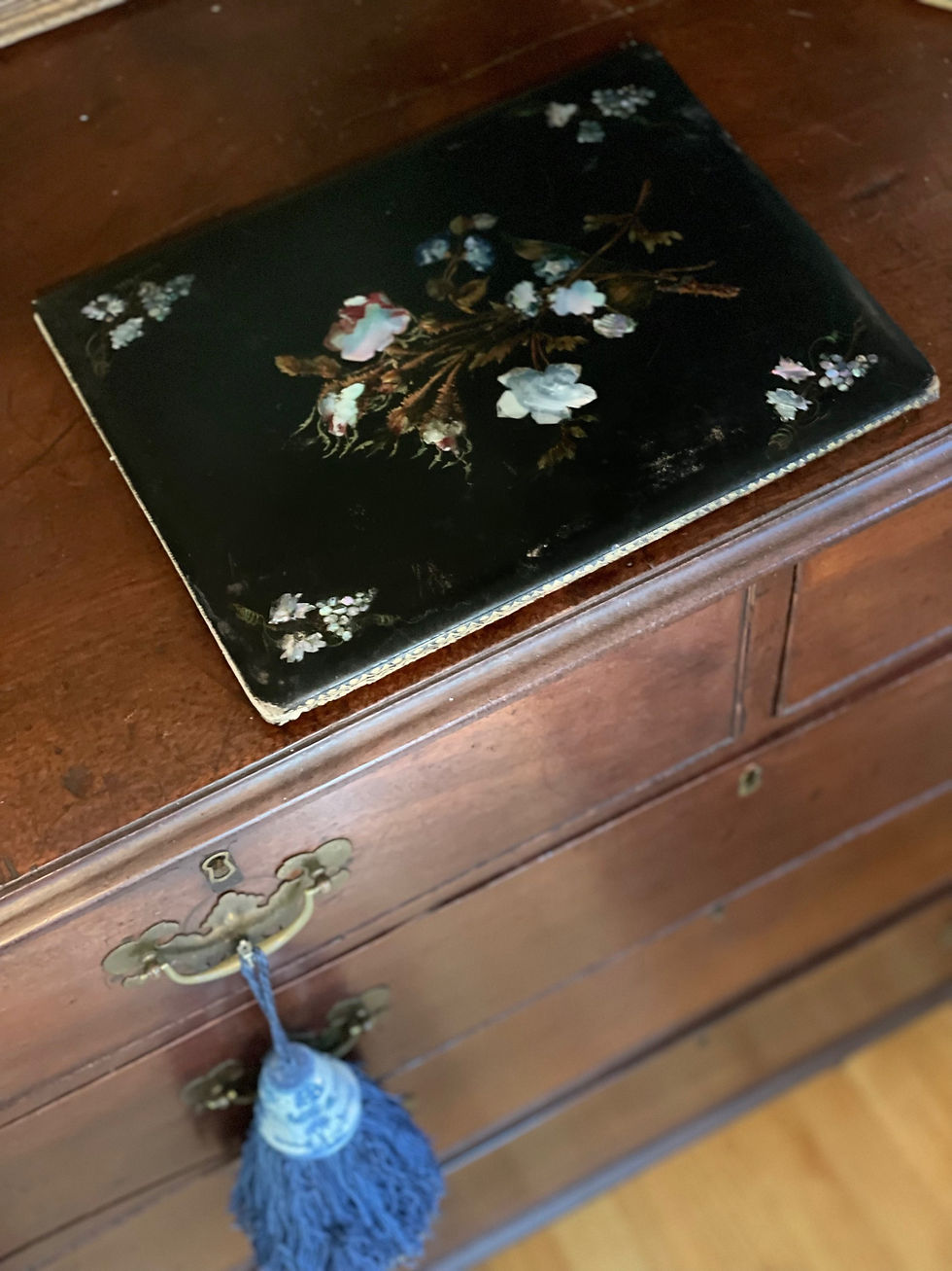 Antique writing pad | Plate and Plaid