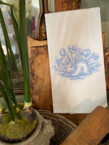 Toile bunny towel | Plate and Plaid