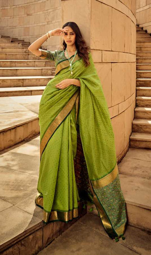 Women's Incredible Silk Green Weaving Saree | Weaver Saga Pvt Ltd