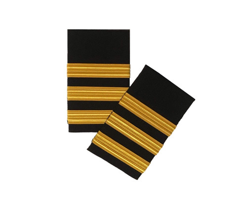 Pilot Epaulets 3 stripes long | Kisslanding Pilot Shop| Bangkok Thailand