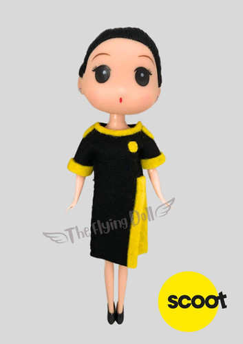 Scoot Airlines crew uniform doll | Kisslanding Aeroshop | Bangkok Thailand