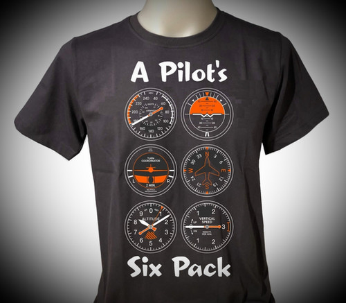 Pilot 6 pack aviation tee shirt | Kisslanding Aeroshop | Bangkok Thailand