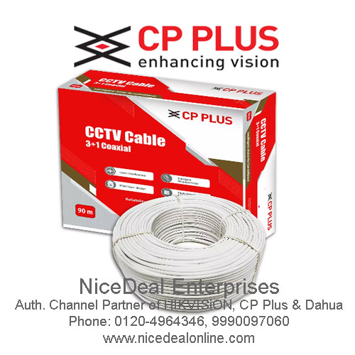 CP-ECC-90RP | Rs. 1250/- | CP Plus 90mtrs 3+1 Copper Cable (CP-ECC-90RP ...