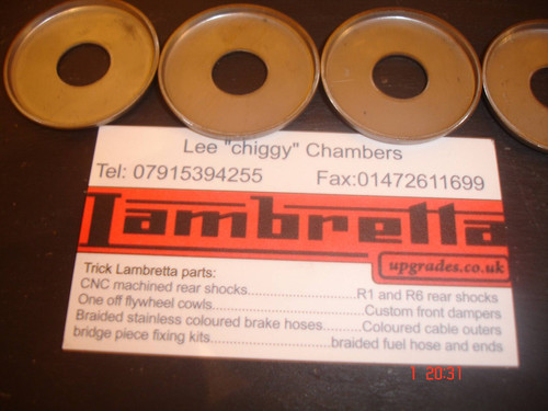 Lambretta Forks - link cup shims washers, stainless steel | Lambretta ...