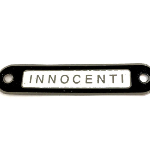 Lambretta seats - Rear badge, Innocenti logo | Lambretta Upgrades
