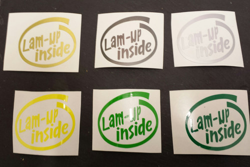 Sticker - Vinyl, various colours - 'Lam-up inside' | Lambretta Upgrades