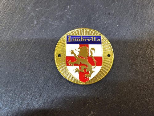 Lambretta Legshield Badge - Brass concessionaires badge, Series 1 & 2 ...