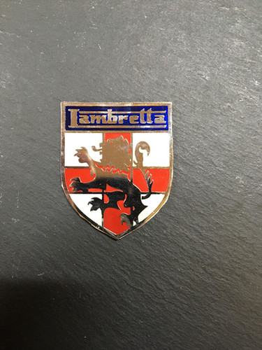Lambretta Badge, Shield shaped - Chrome St. Georges / Lambretta shield ...