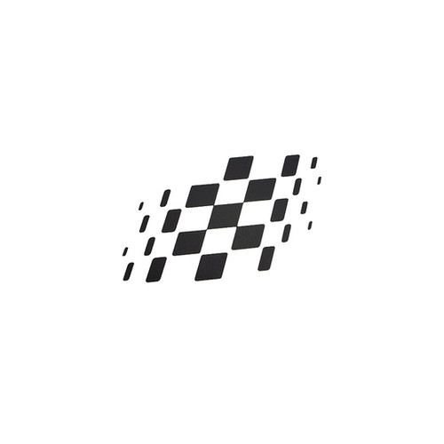Sticker - Legshield chequered flag decal - GP | Lambretta Upgrades