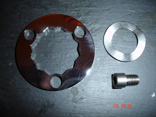 Lambretta Rear hub - 3 hole locking washer kit *OFFSET HOLES* Stainless ...