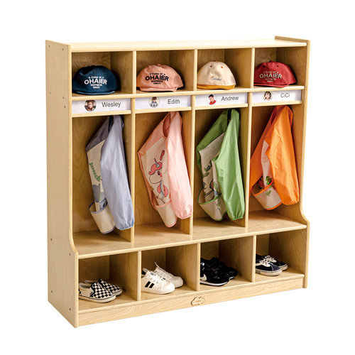 Preschool Coat Locker - 4 Section | Jooyes Early Learning Furniture